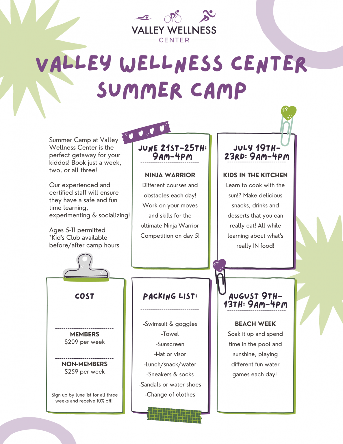 Day Camps | Valley Wellness Center